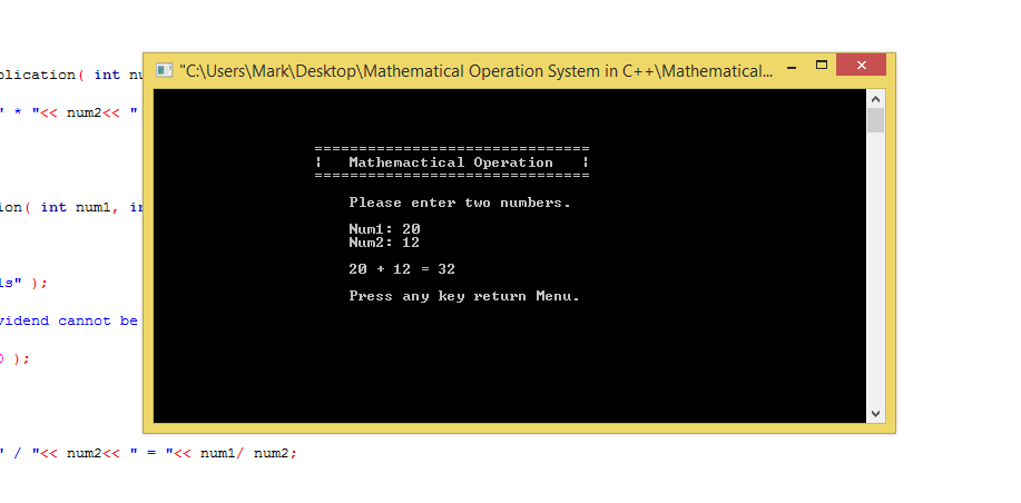 Mathematical Operation System in C++ with Source Code | SourceCodester Mathematical Operation System in C++ with Source Code | SourceCodester